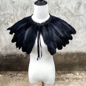 Deluxe Red&black Feather Collar or Cape, Fantasy Feather Collar for ...