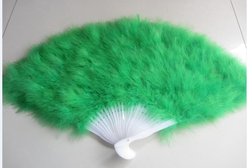 1632inch Green Large Feather Fan Burlesque Dance feather | Etsy