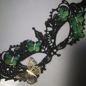 Party Lace Butterfly Mask Green Masquerade Mask, Lace Masquerade - Etsy