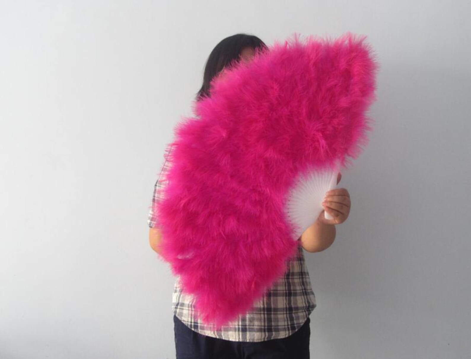 1632inch Hot Pink Large Feather Fan Burlesque Dance Feather - Etsy