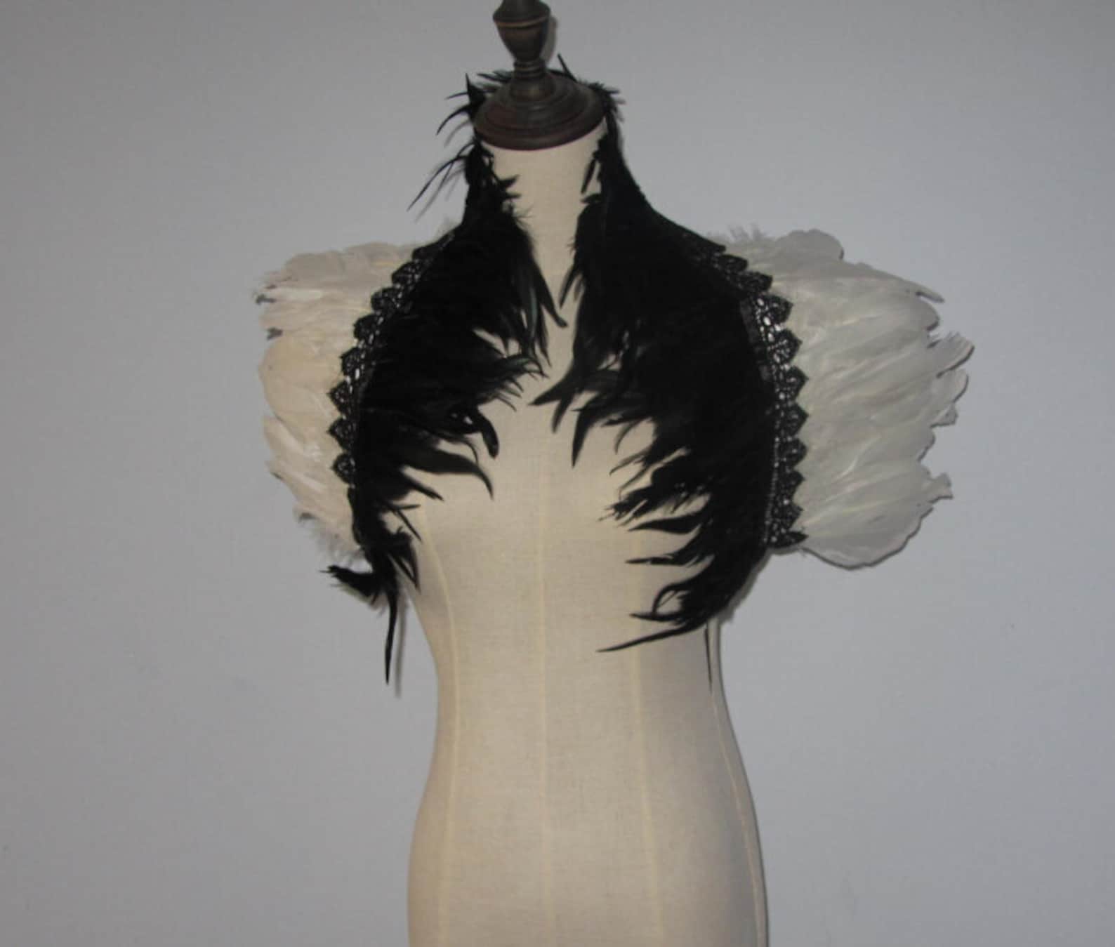 Two Layer Feathers SHAWL Shrug Shoulders Feathers Cape - Etsy