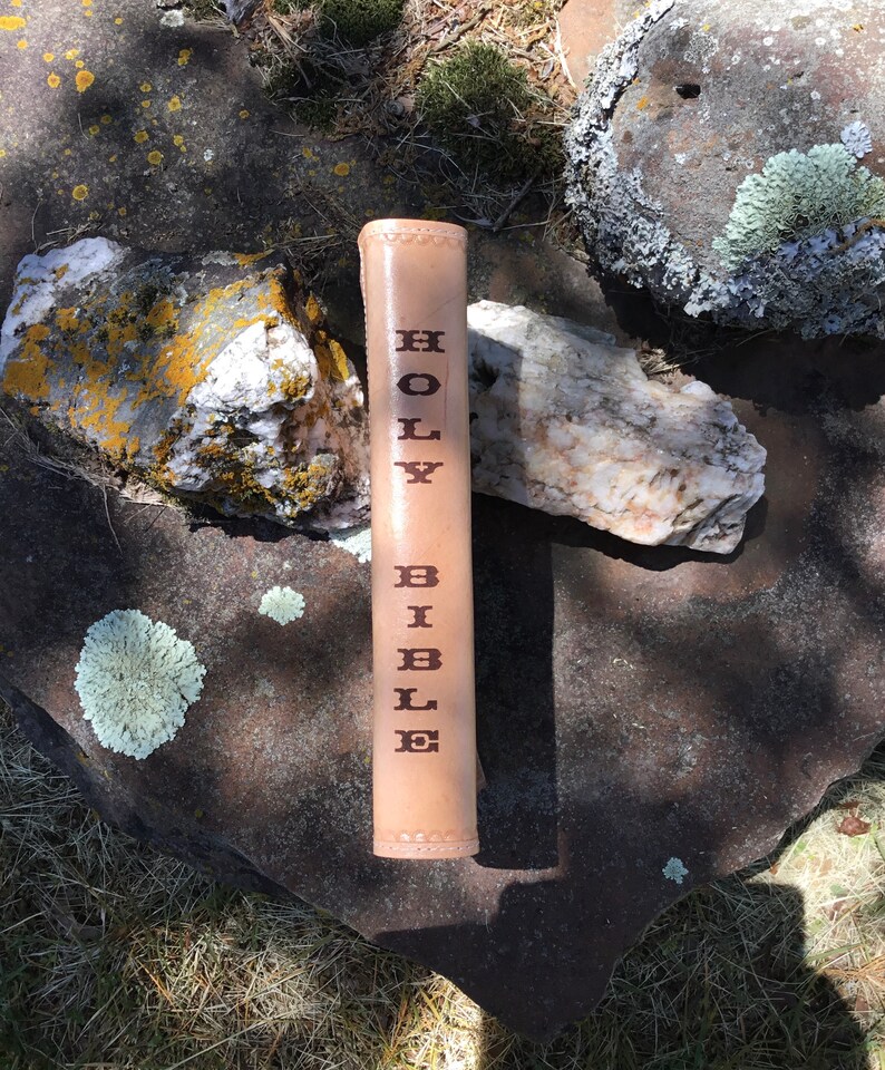 Handcrafted Laser Engraved Praying Cowboy All Leather Bible | Etsy