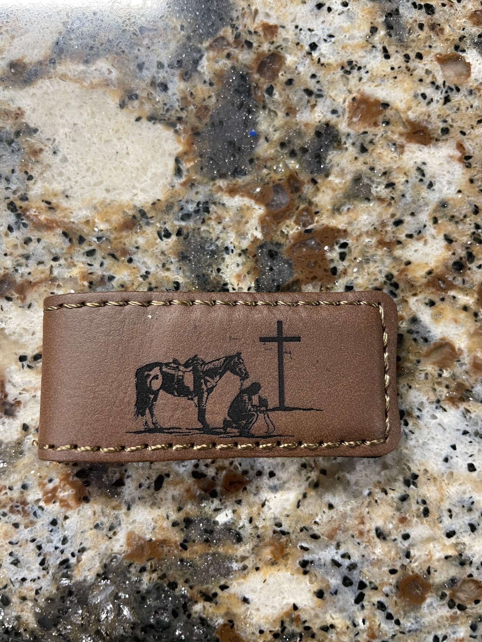 Laser Engraved Praying Cowboy Magnetic Money Clip - Etsy