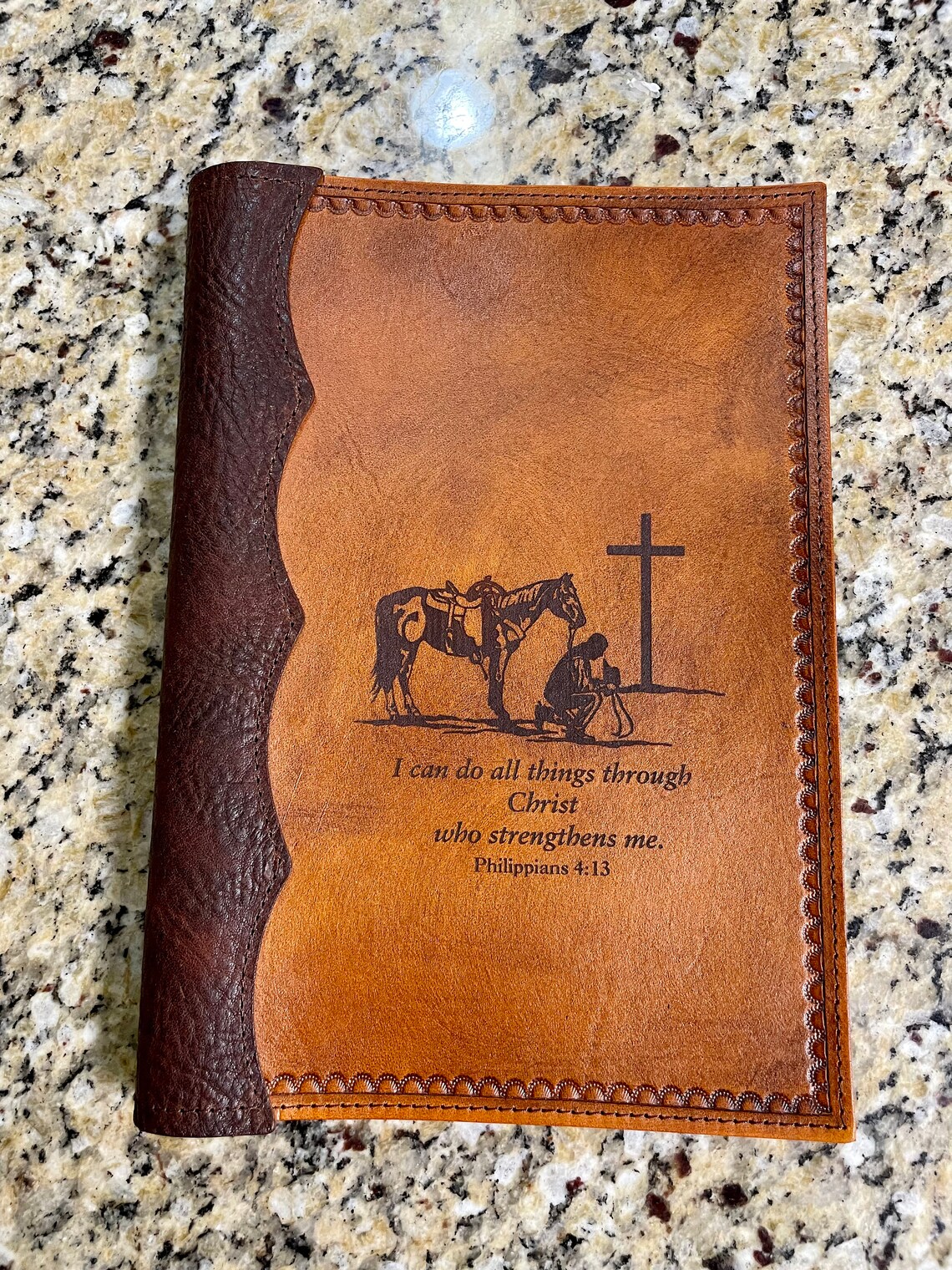 Handcrafted Laser Engraved Praying Cowboy and Philippians 4:13 - Etsy