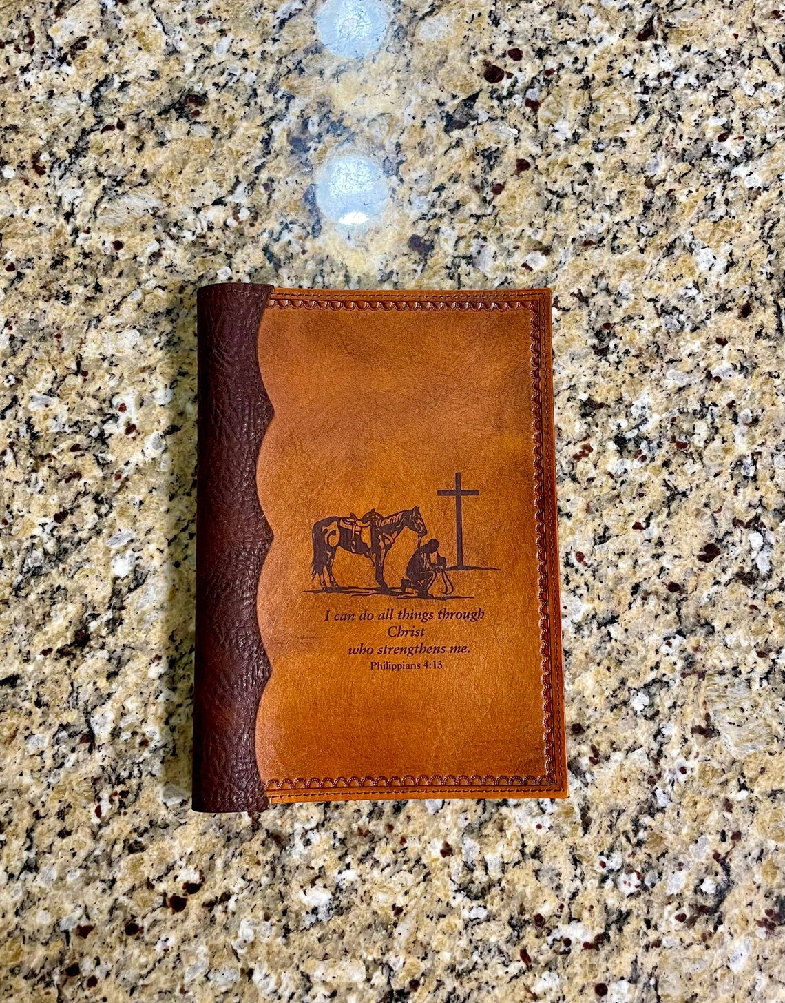 Handcrafted Laser Engraved Praying Cowboy and Philippians 4:13 - Etsy