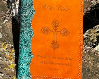 Handcrafted Laser Engraved All Leather Bible Cover With | Etsy