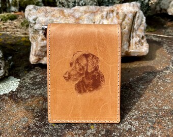 Laser Engraved Chocolate Lab Leather Keychain - Etsy