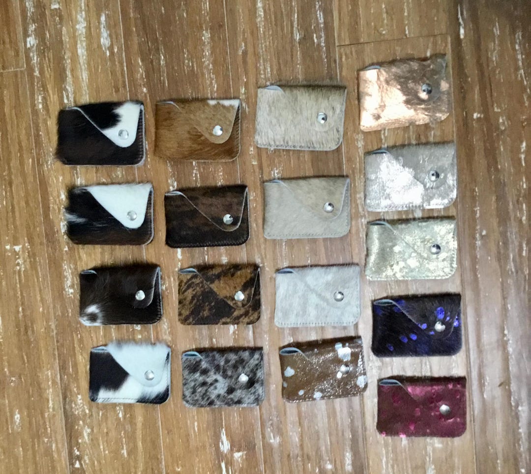 Cowhide Single Pocket Wallet With Snap - Etsy