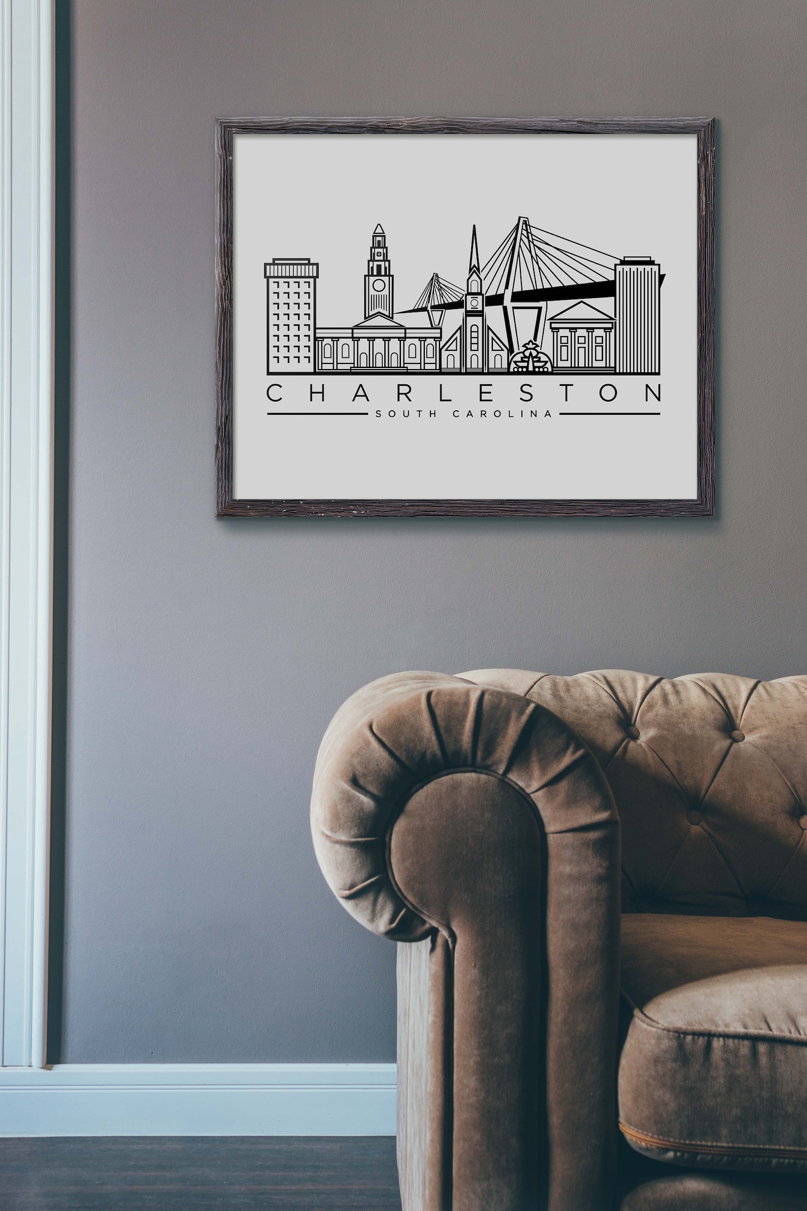 Charleston Skyline Printable File - Charleston Downtown File ...