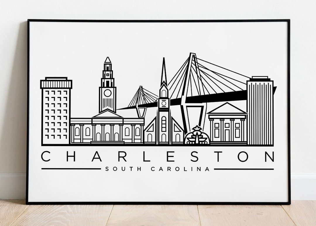 Charleston Skyline Printable File - Charleston Downtown File ...
