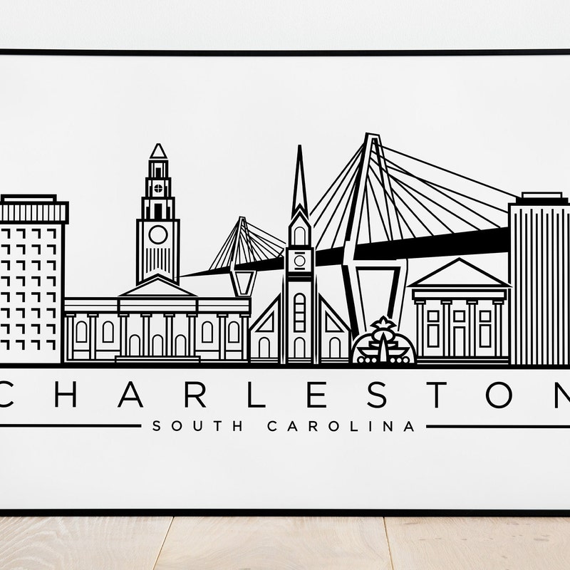 Charleston Skyline - Etsy