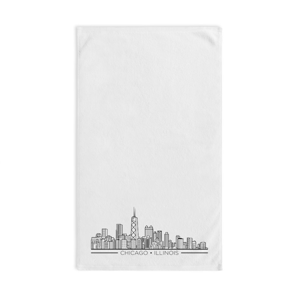 Chicago Hand Towel Chicago Skyline Hand Towel Chicago Illinois - Etsy
