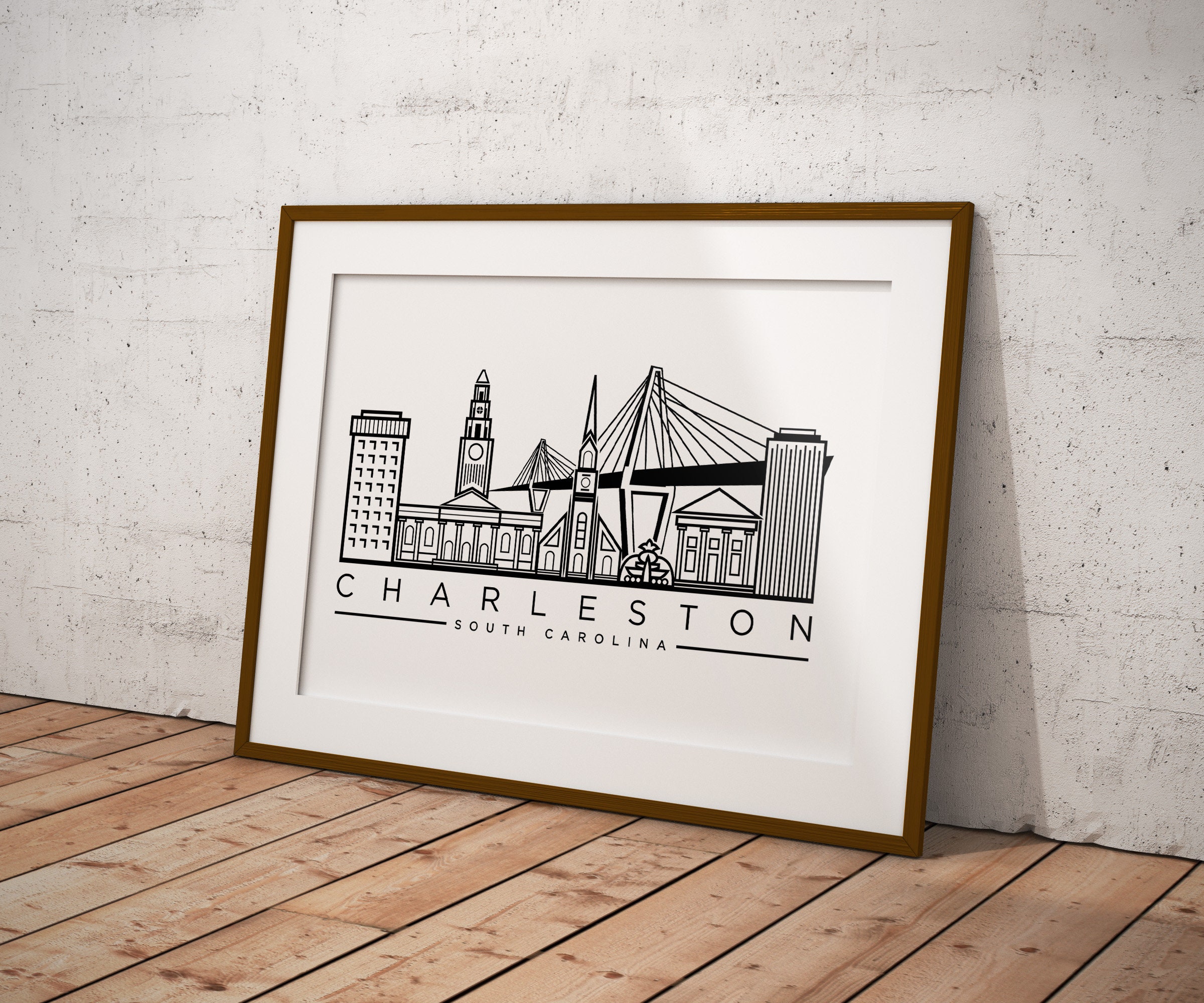 Charleston Skyline Printable File - Charleston Downtown File ...