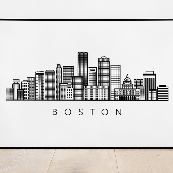 Boston Skyline - Etsy