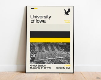 Iowa Football Poster - Etsy