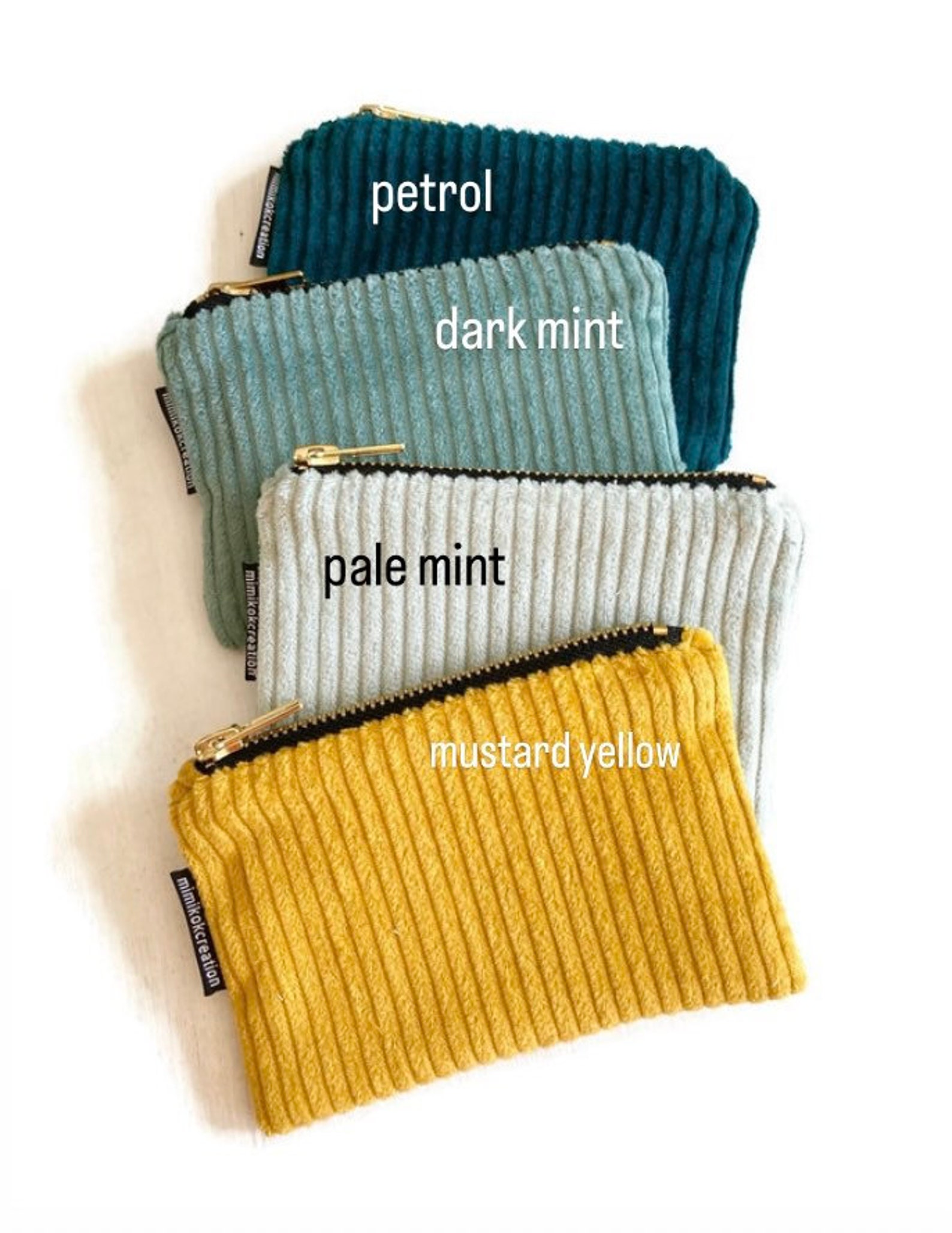 Mini Zip Purse Wide Wales Corduroy Zip Purse Small Card / - Etsy