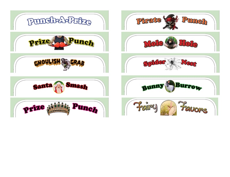 Punch Board Prize Game, Free Standing, 20 Compartments, Parties, School ...