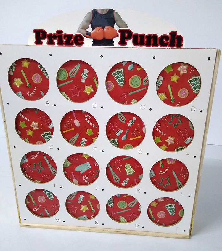 Punch Board Prize Game Table Top Version Hidden Compartments ...