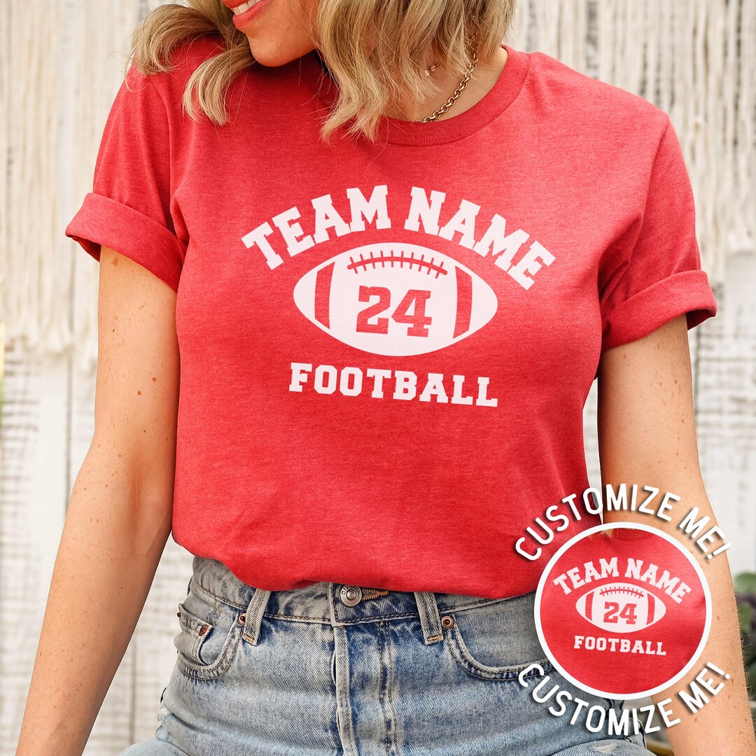 Custom Football Team T-shirt: Personalized Jersey Number, Football Mom ...