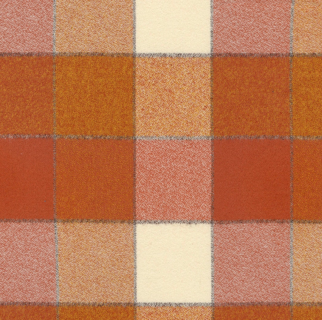 Orange Plaid Flannel Fabric – Robert Kaufman Mammoth Cotton (1/2 Yard ...