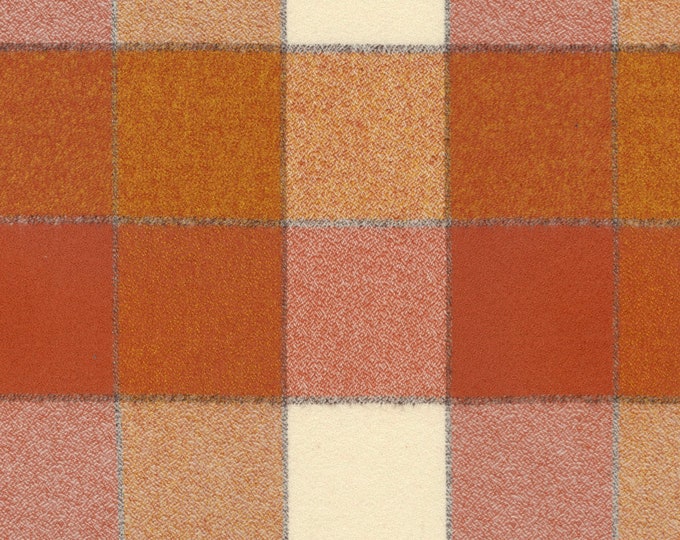 Orange Yellow Rust Plaid Mammoth Flannel Robert Kaufman Mammoth Fabric ...