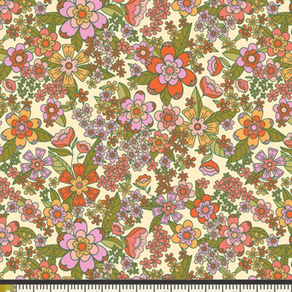 60s Flower Fabric - Etsy