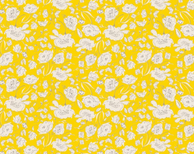 Yellow Floral Fabric Art Gallery Fabric Blooming Brook Sol Wonderful ...