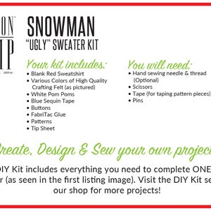 Ugly Christmas Sweater DIY Kit | Snowman Ugly Holiday Sweater | Frosty ...