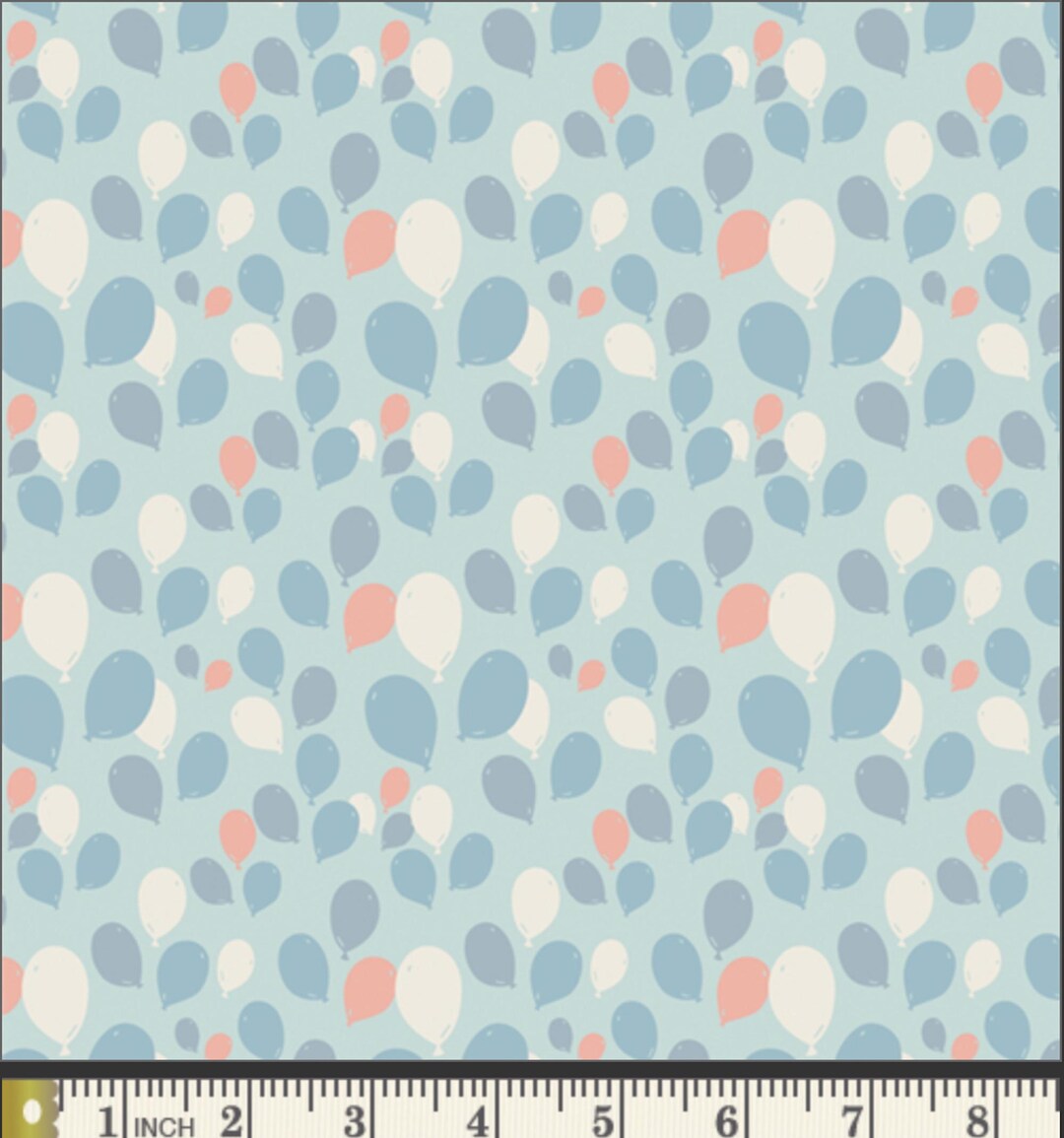 Blue Balloon Fabric | Art Gallery Fabrics | Purr Parade | Sky ...