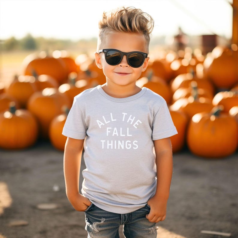 All the Fall Things Youth Shirt: Cozy Autumn Tee - Etsy