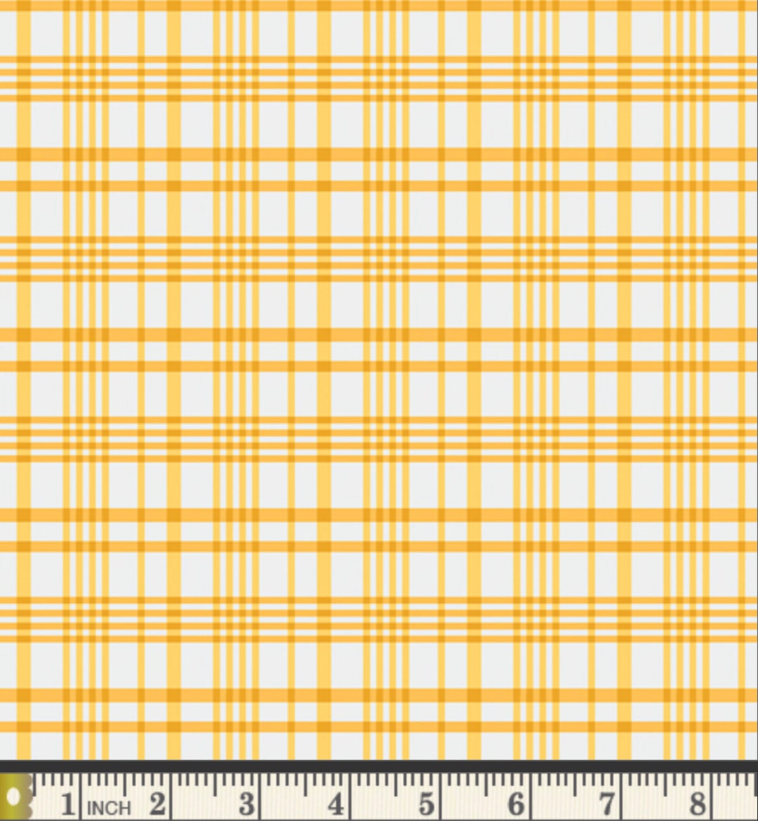 Happy Plaid Sun Yellow Fabric Art Gallery Daisy Collection Bright ...