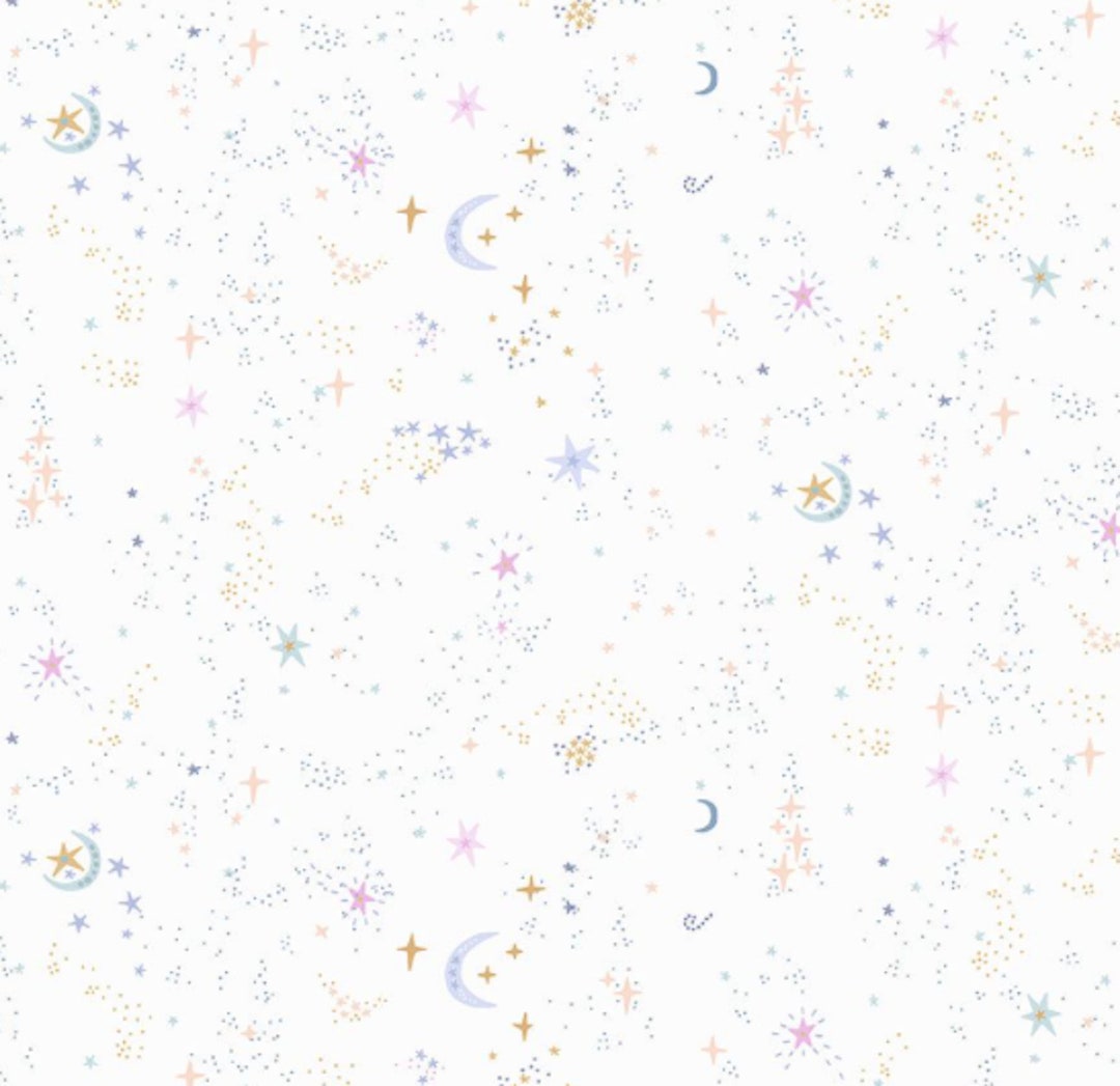 Starry Nights Fabric Dear Stella Fabrics Rebel Knights White Celestial ...