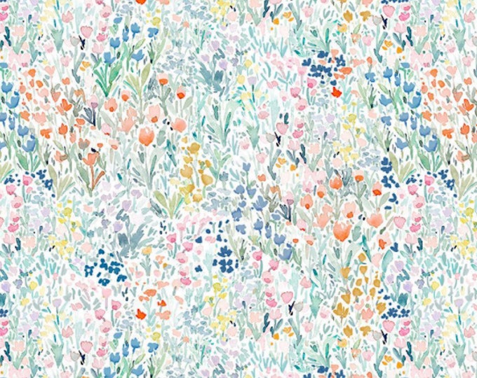 Spring It on Floral Fabric Dear Stella Fabrics Purple Blue Peach ...