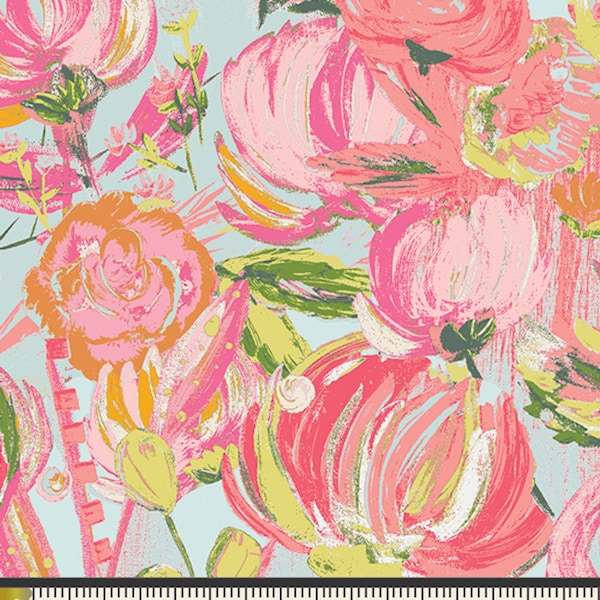 Modern Floral Fabric - Etsy