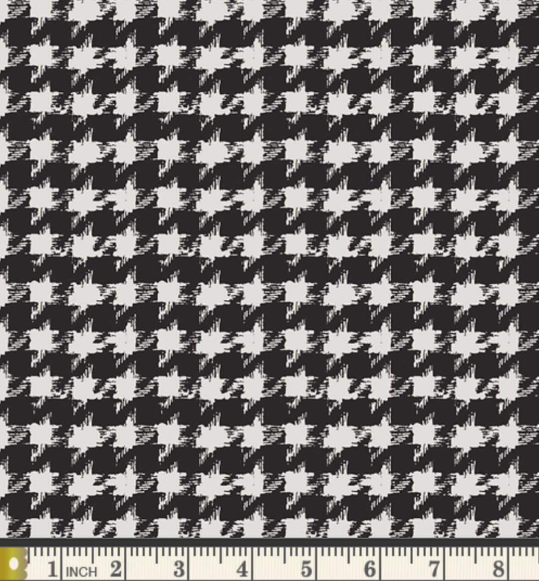 Black and White Houndstooth Plaid Art Gallery Houndstooth - Etsy