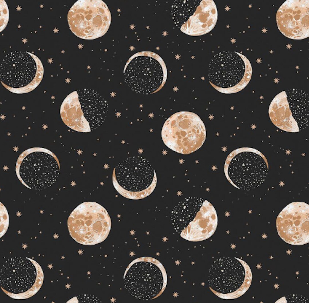 Moon Phases Fabric Dear Stella Fabrics La Luna Collection - Etsy