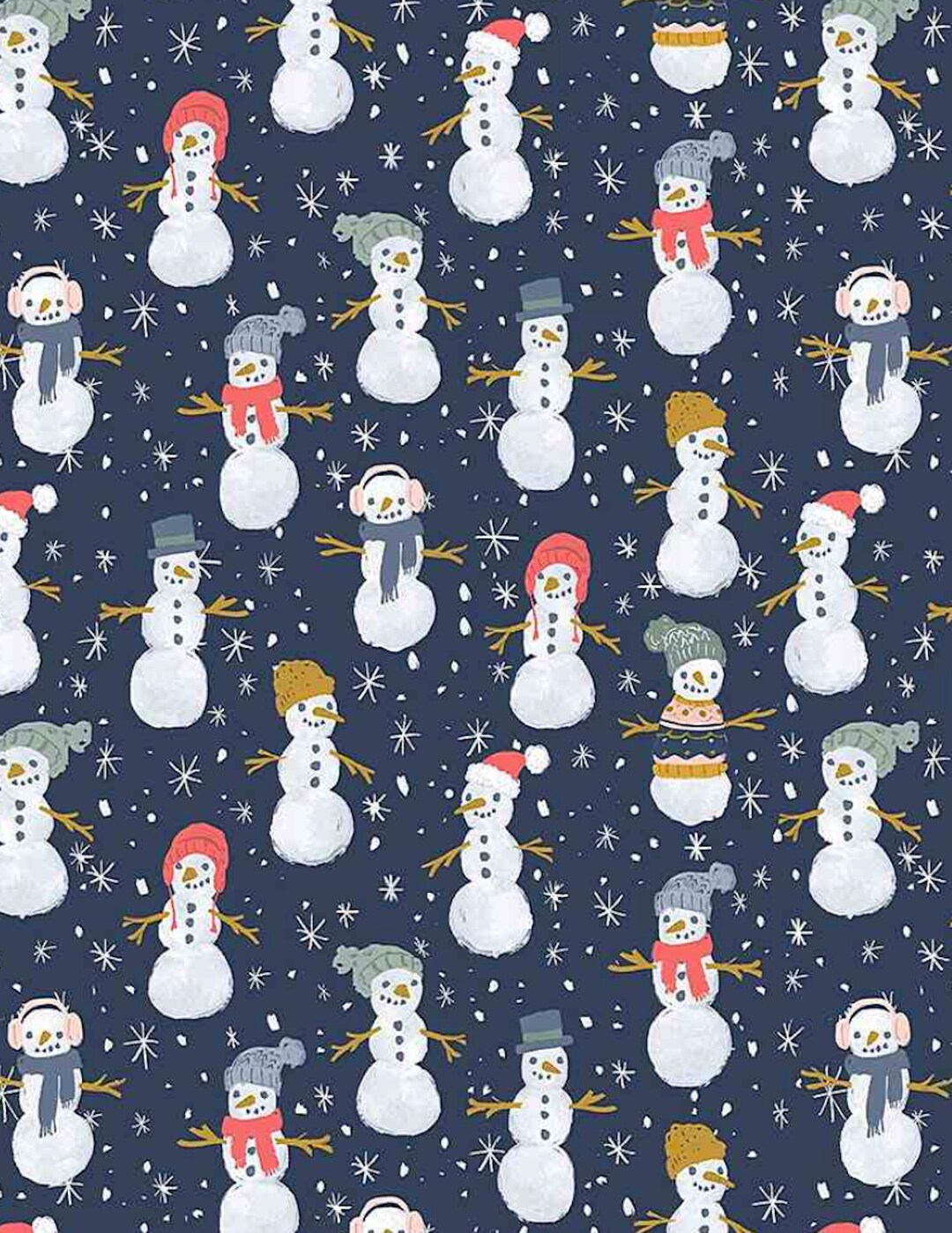 Snowman Fabric | Dear Stella Snowman Parade Snow Much Fun | Cute ...