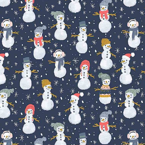 Snowman Fabric - Etsy