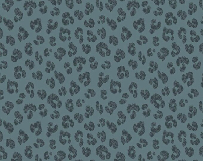 Leopard Print Fabric 8 Blue on White Leopard Print by Danika Herrick ...