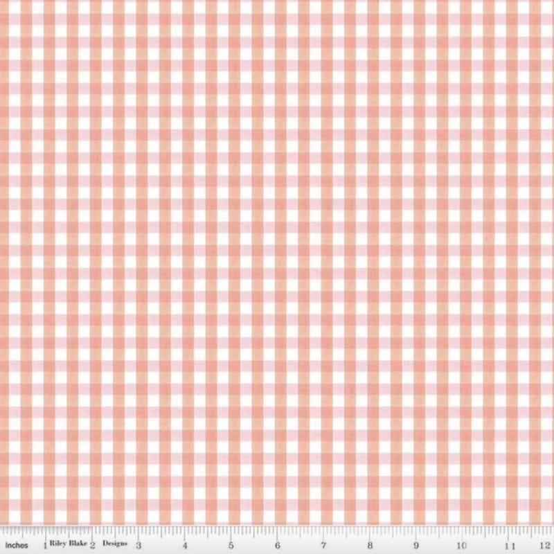 Pink Gingham Fabric - Etsy