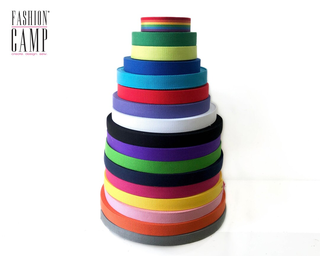 Heavy Cotton Webbing | 1.25" Medium Cotton Webbing by the Yard | Solid ...