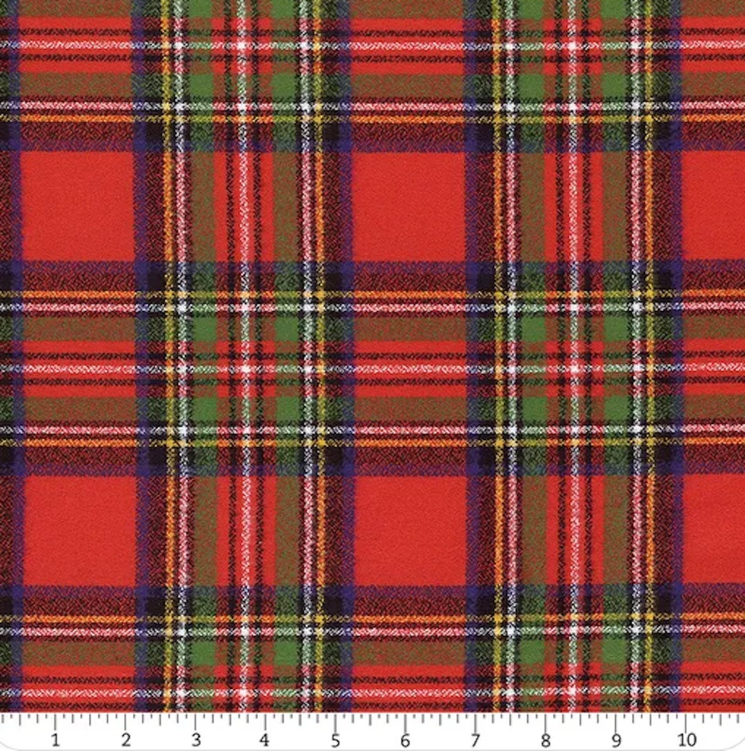Red Green Plaid Flannel | Mammoth Flannel Robert Kaufman ...