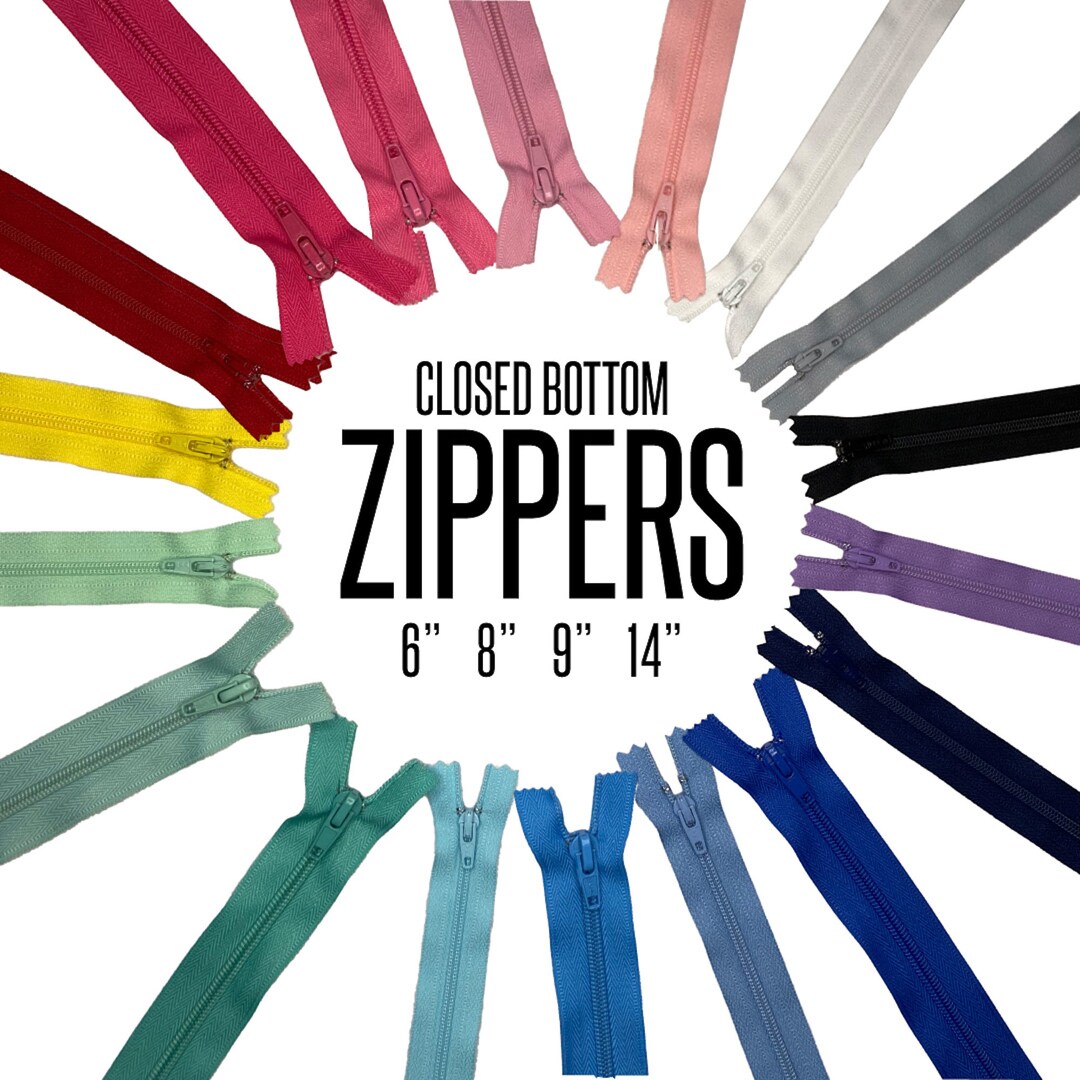 YKK Nylon Coil Zipper: Closed Bottom, Various Colors (6-14 Inch) - Etsy