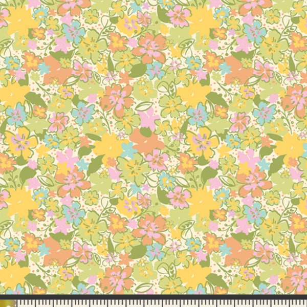 Retro Floral Fabric - Etsy