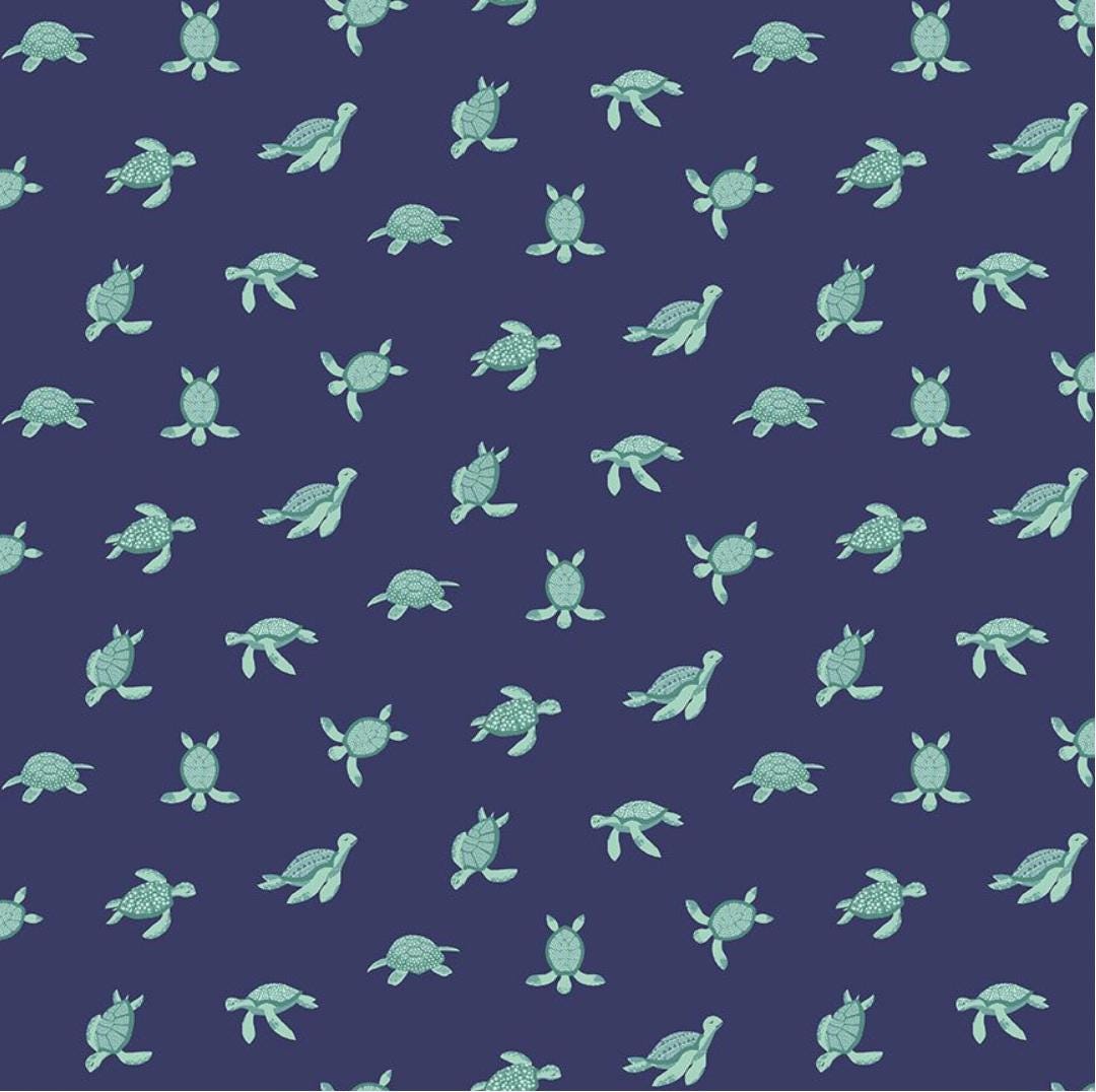 Turtley Cool Turtle Fabric | Make Waves Collection | Dear Stella Fabric ...