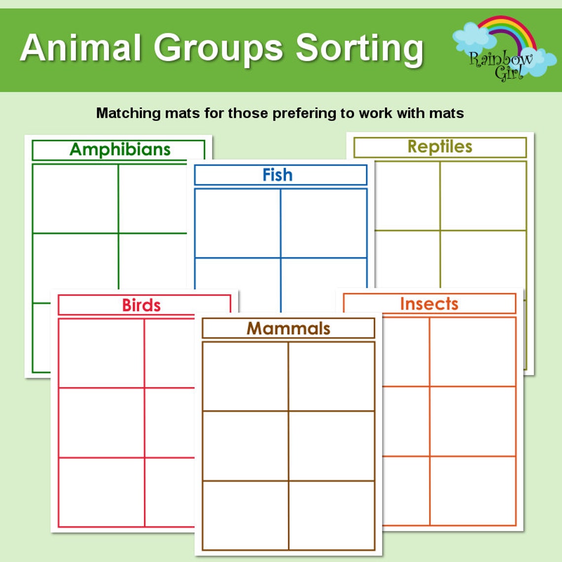 Animal Groups Sorting Activity Game / Printable Posters - Etsy