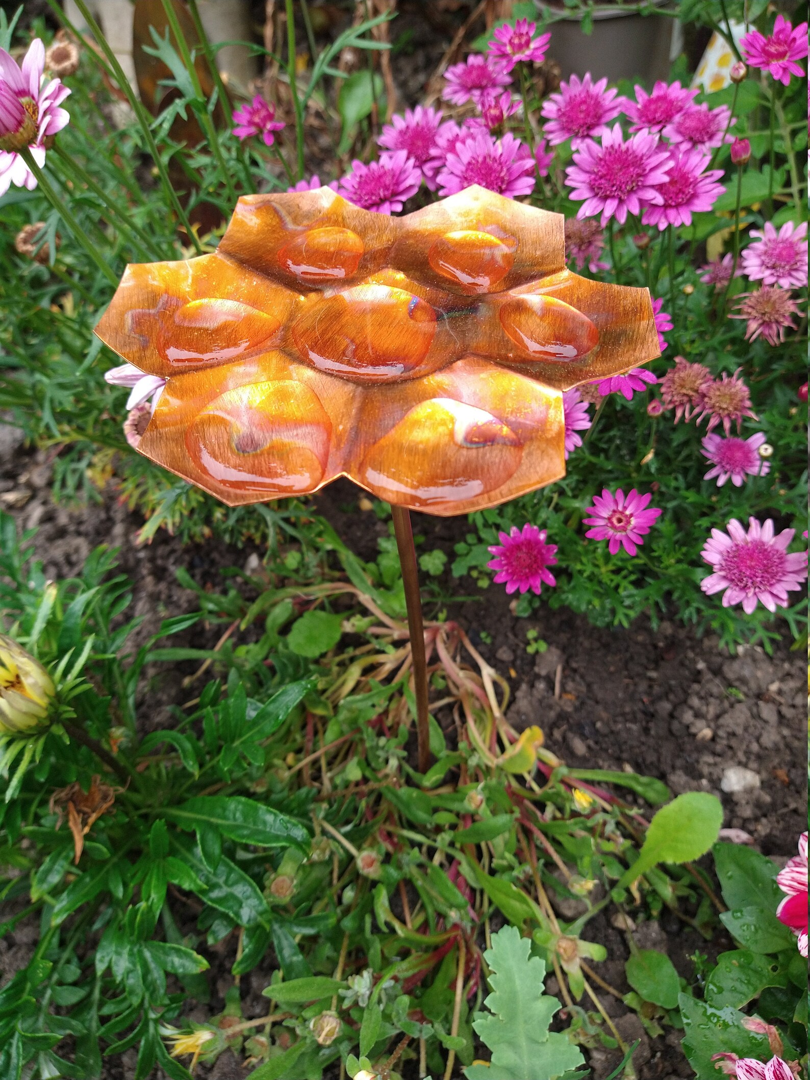 Copper Bee Bath Garden Art Help Garden Pollinators - Etsy UK