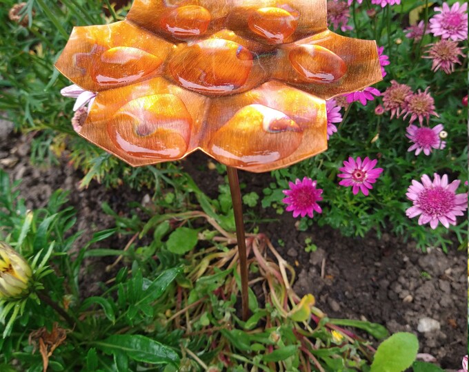 Copper Bee Bath Garden Art Help Garden Pollinators - Etsy UK