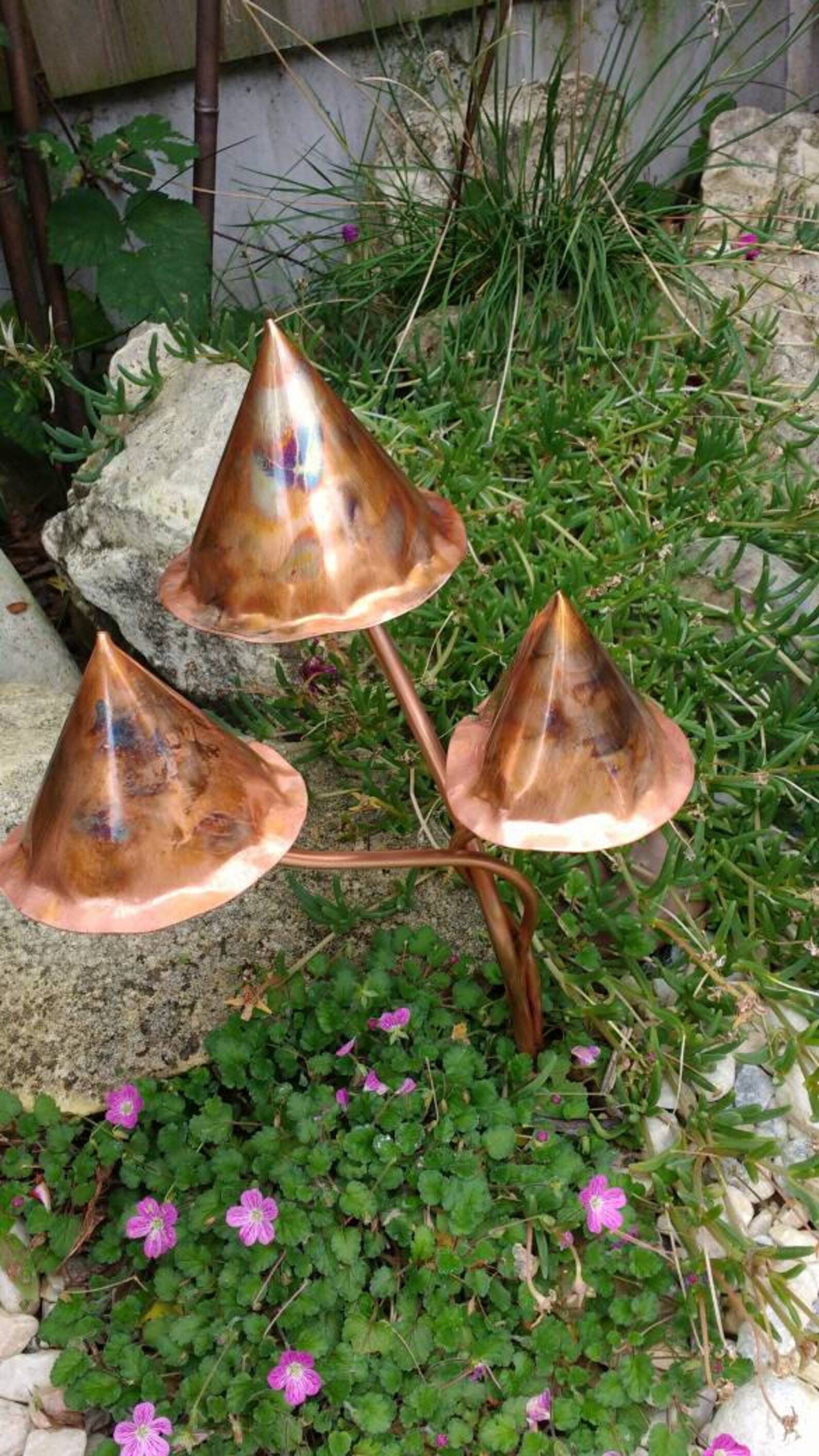 Garden Copper Toadstools Handmade Gift | Etsy UK