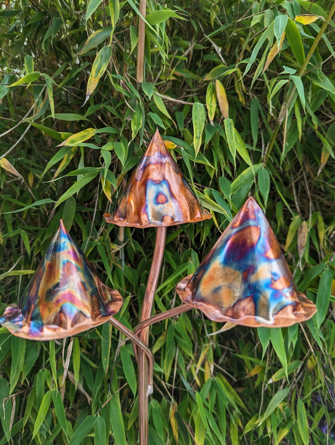 Garden Copper Toadstools Handmade Gift - Etsy UK